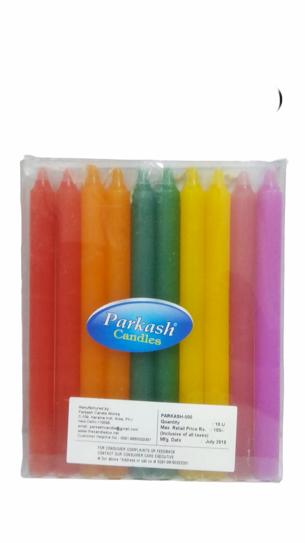 Standing Colorful Candles Set of 10 ( 6.5 inches) – Bansal Stationers