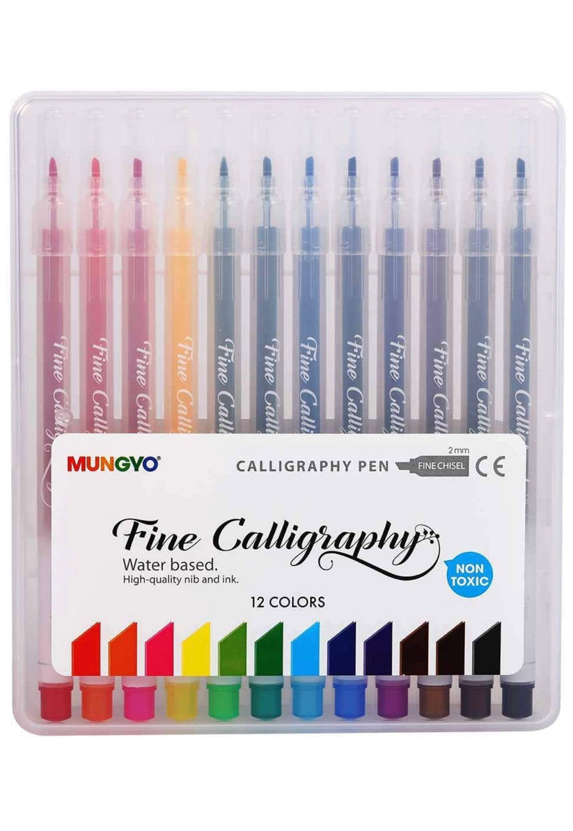 Mungyo Calligraphy Pen (Set Of 12 Assorted Colours) – Bansal Stationers