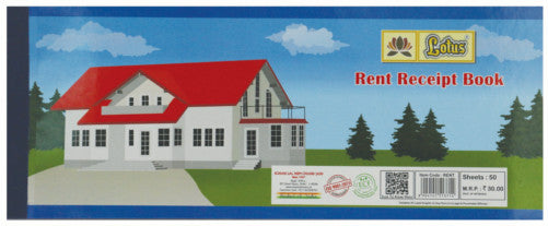 Lotus Rent Receipt book — Bansal Stationers