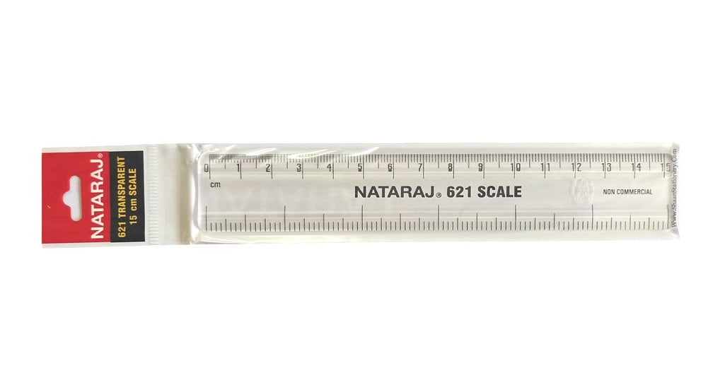 Nataraj transparent scale- 15cm (Pack of 20) — Bansal Stationers